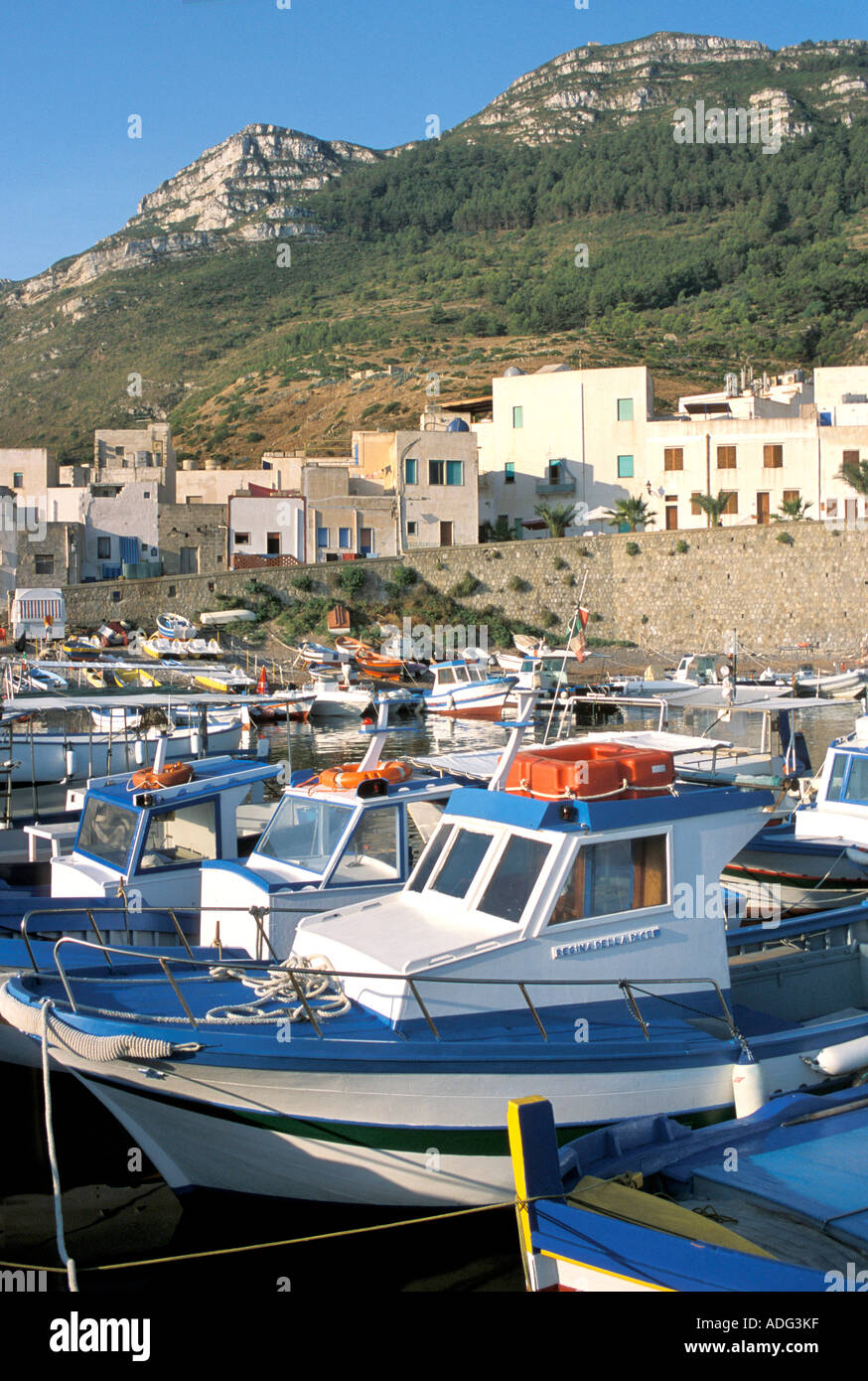 Scalo Vecchio port Marettimo island Egadi islands Sicily Italy Stock ...