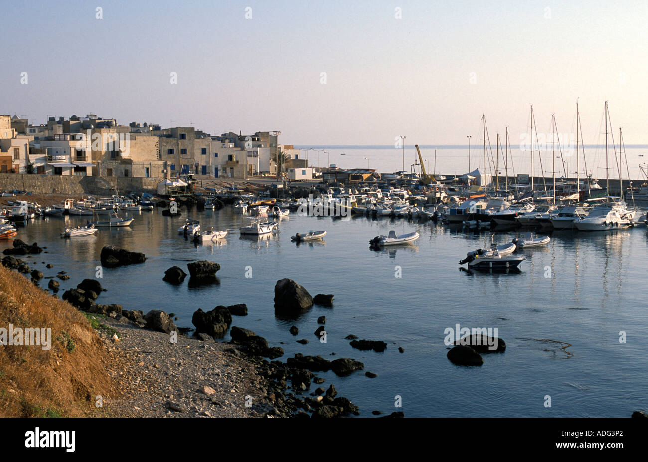 Scalo Nuovo port Marettimo island Egadi islands Sicily Italy Stock ...