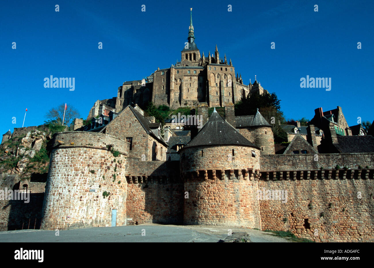Mont Saint Michel with 13th century gothic abbey UNESCO World heritage ...