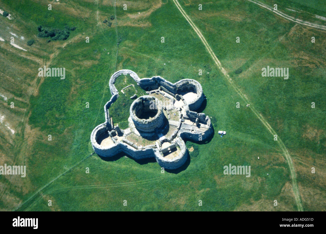 Aerial view of Camber Castle Rye East Sussex England Britain UK Stock ...