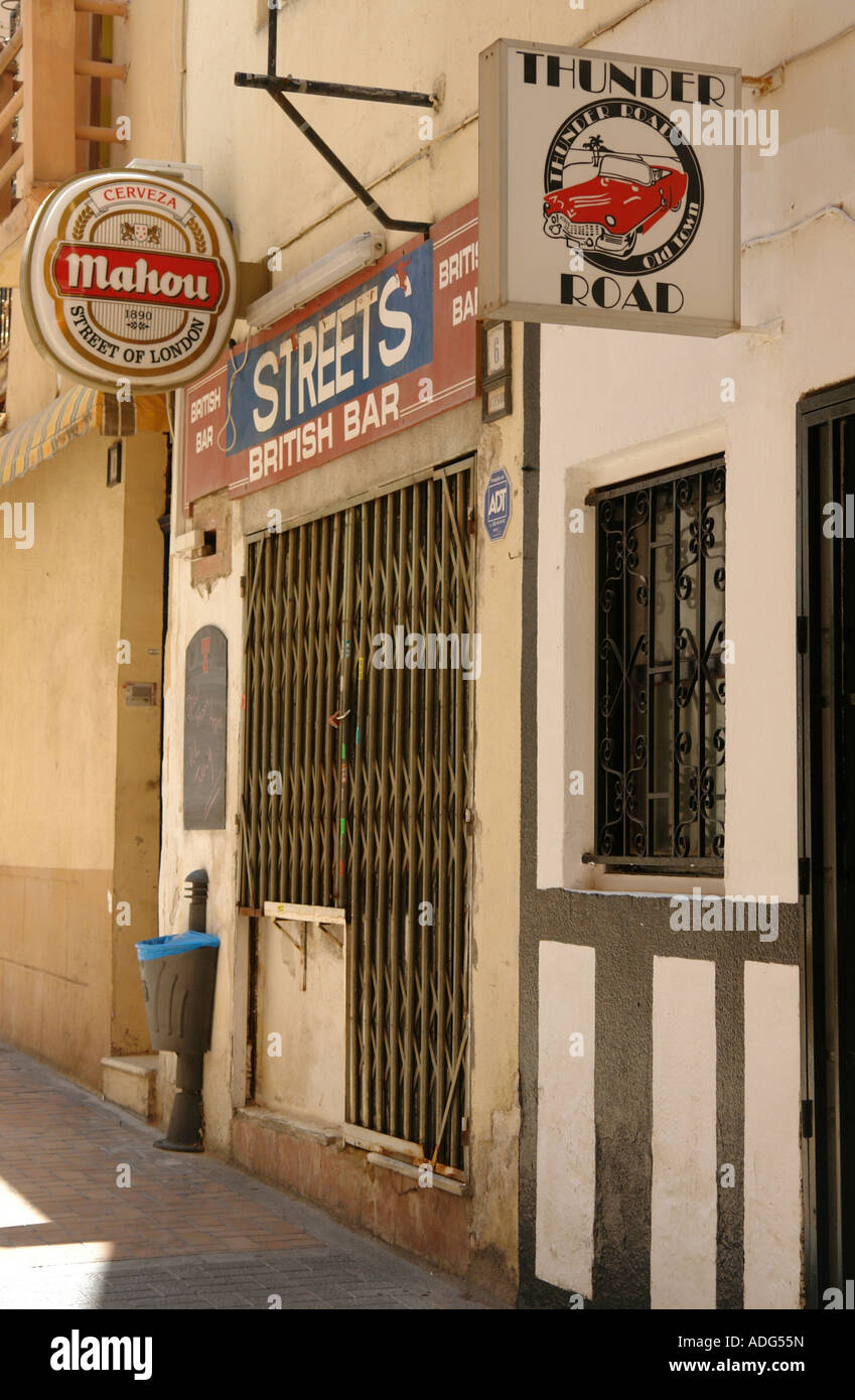 British cafe benidorm spain hi-res stock photography and images - Alamy