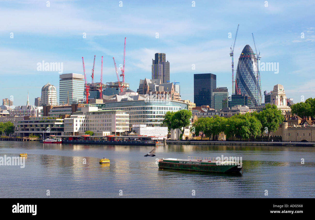 London Skyline near Tower Bridge Stock Photo - Alamy