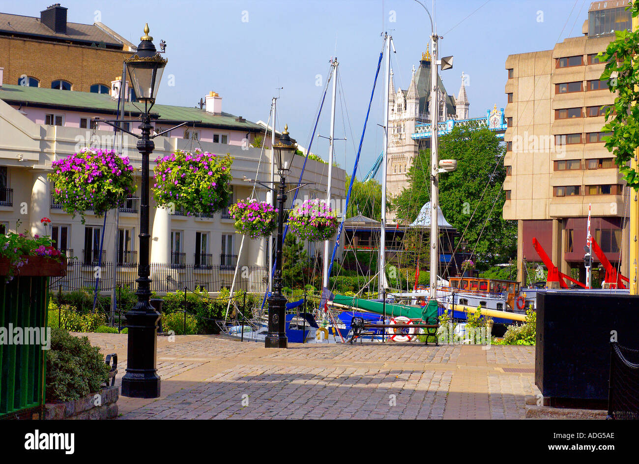 St Katharine Dock Tower Bridge London UK Stock Photo - Alamy