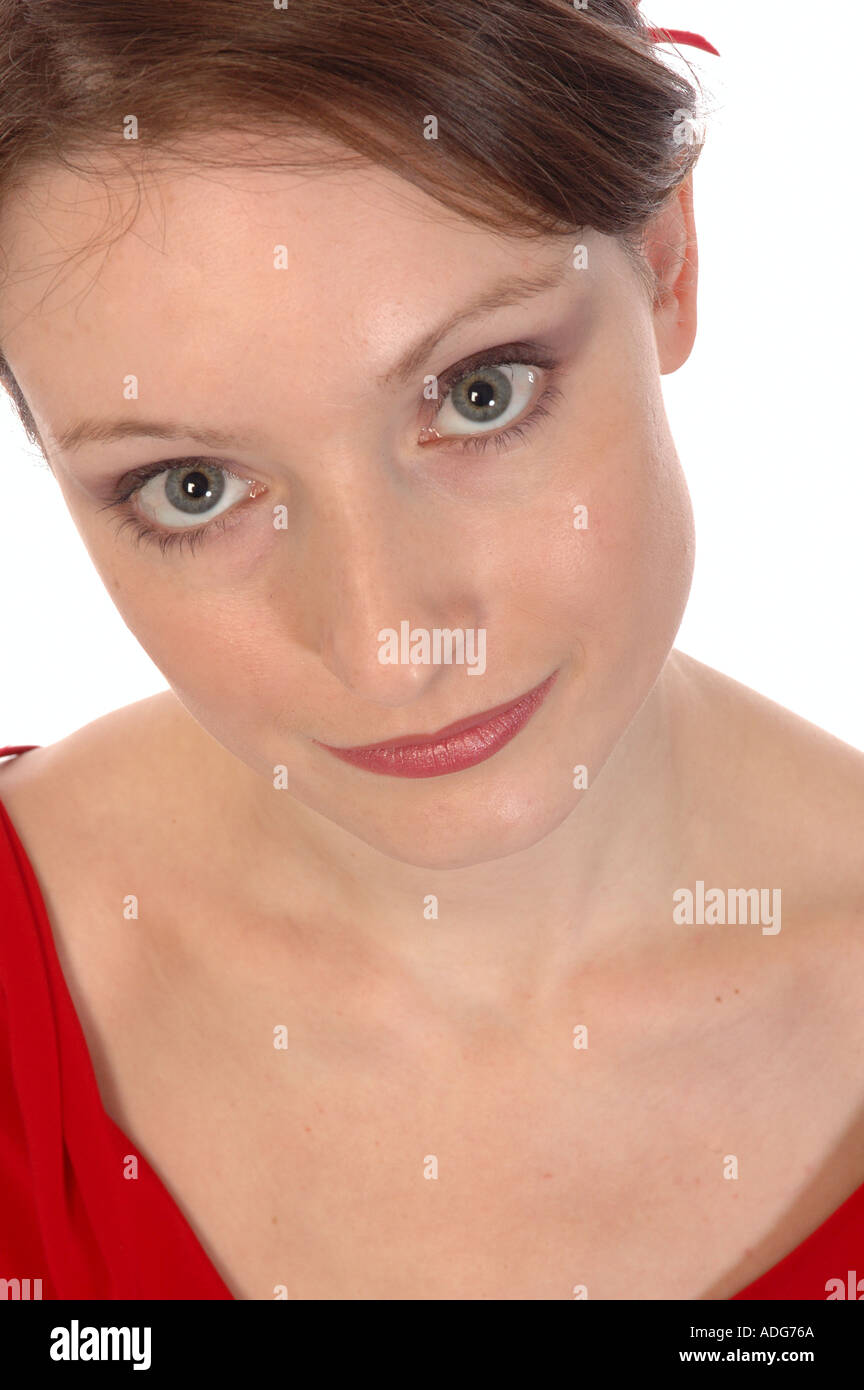 model portrait in studio strong eyes Stock Photo - Alamy