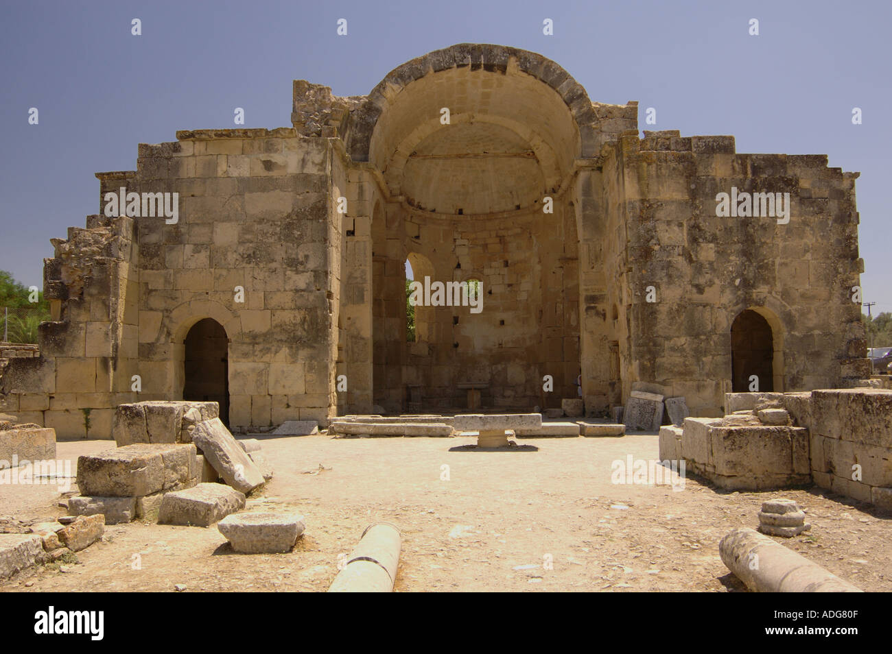 Ruins of ancient Gortis.Forum and Temple of Saint Titus Crete Greece ...