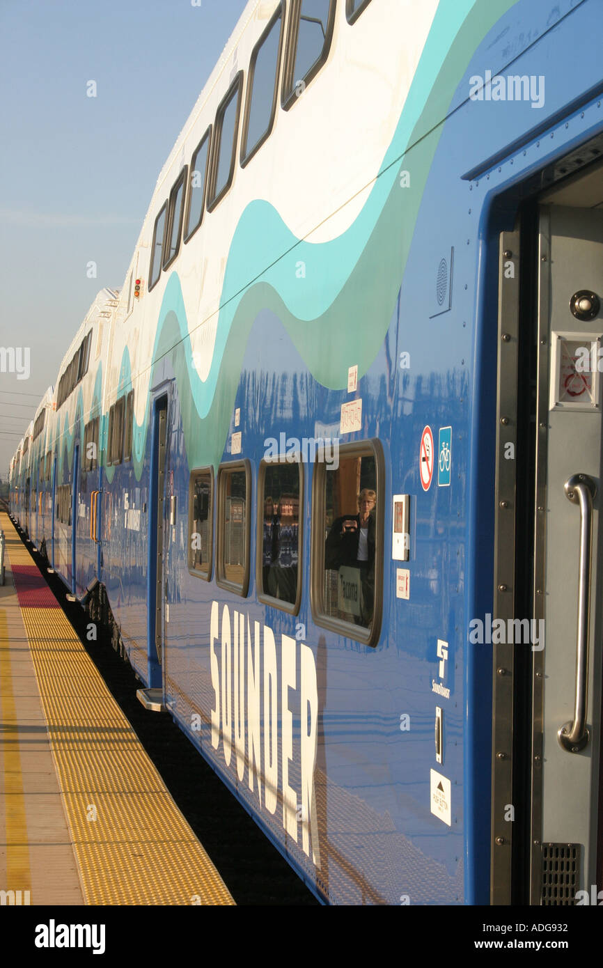 Sounder Commuter Train at Tukwila WA Stock Photo - Alamy