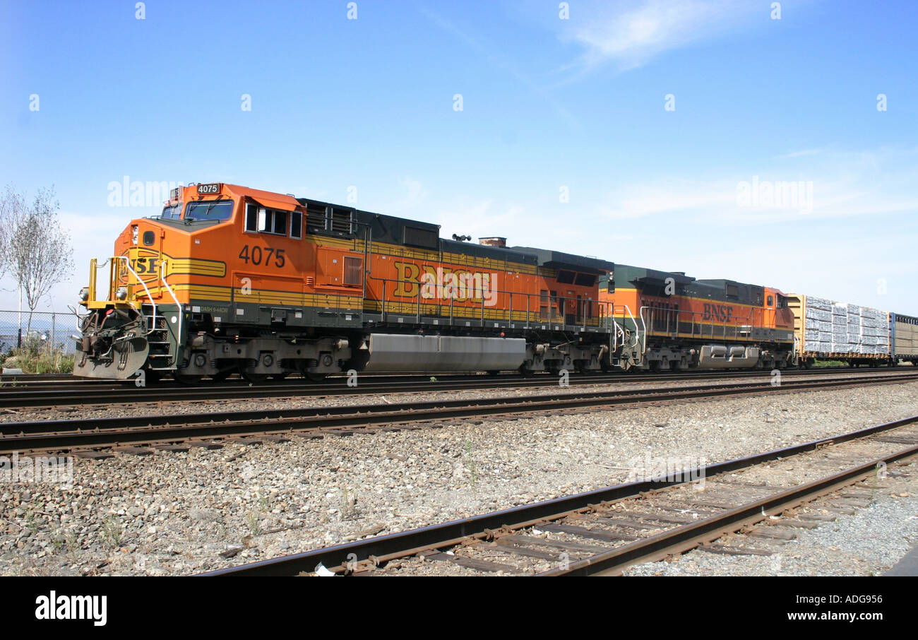 BNSF freight train downtown Seattle WA Stock Photo - Alamy
