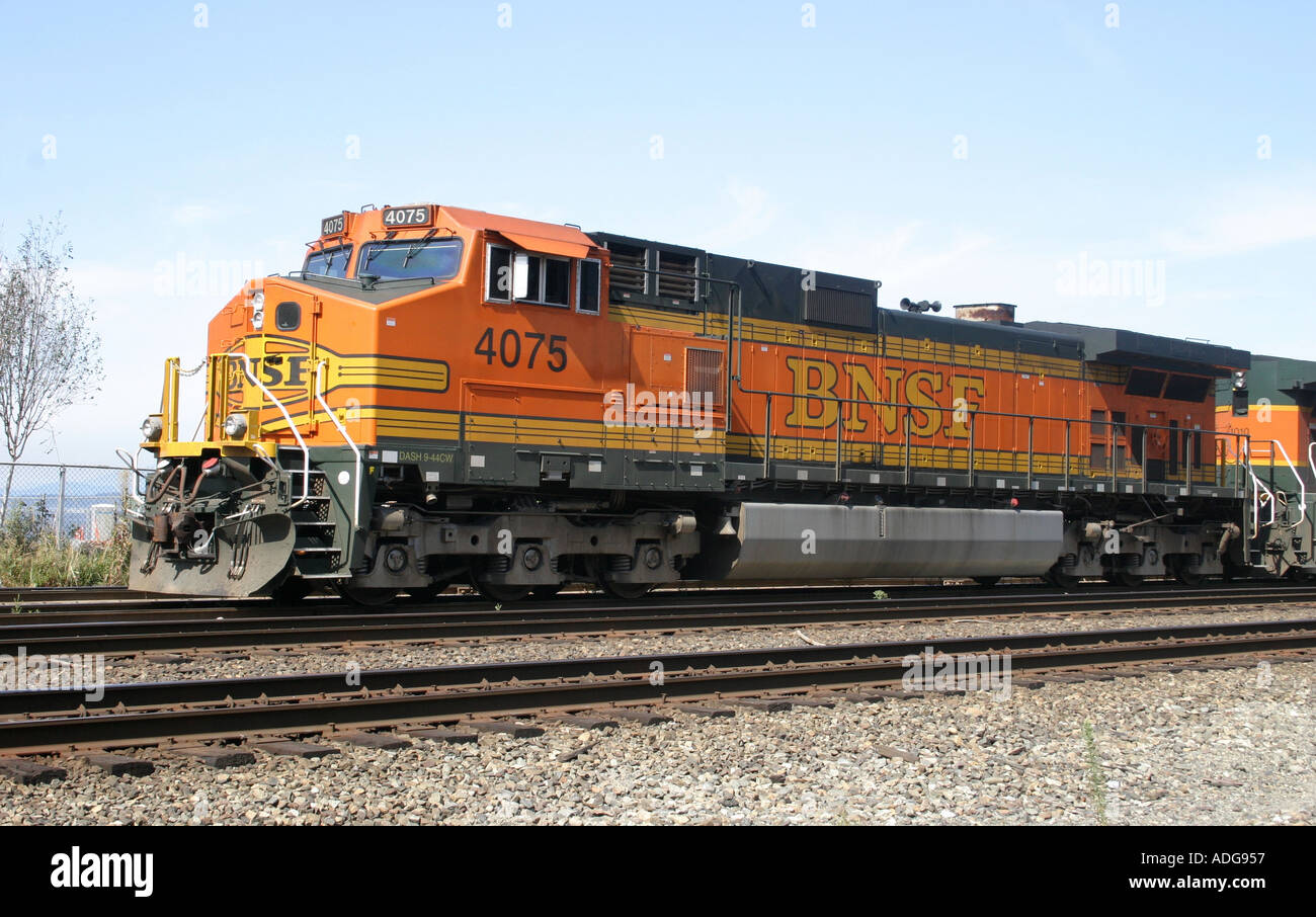 BNSF diesel railroad locomotive downtown Seattle WA Stock Photo - Alamy