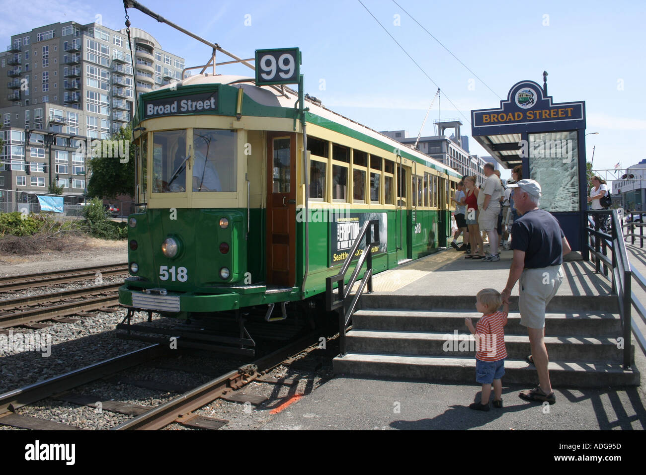 Restored electric trolley George Benson Waterfront Streetcar line ...
