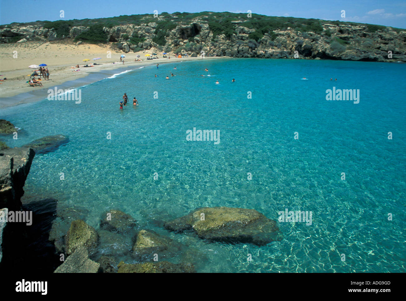 Calamosche Beach Calamosche Beach, A Popular, Secluded Beach Near