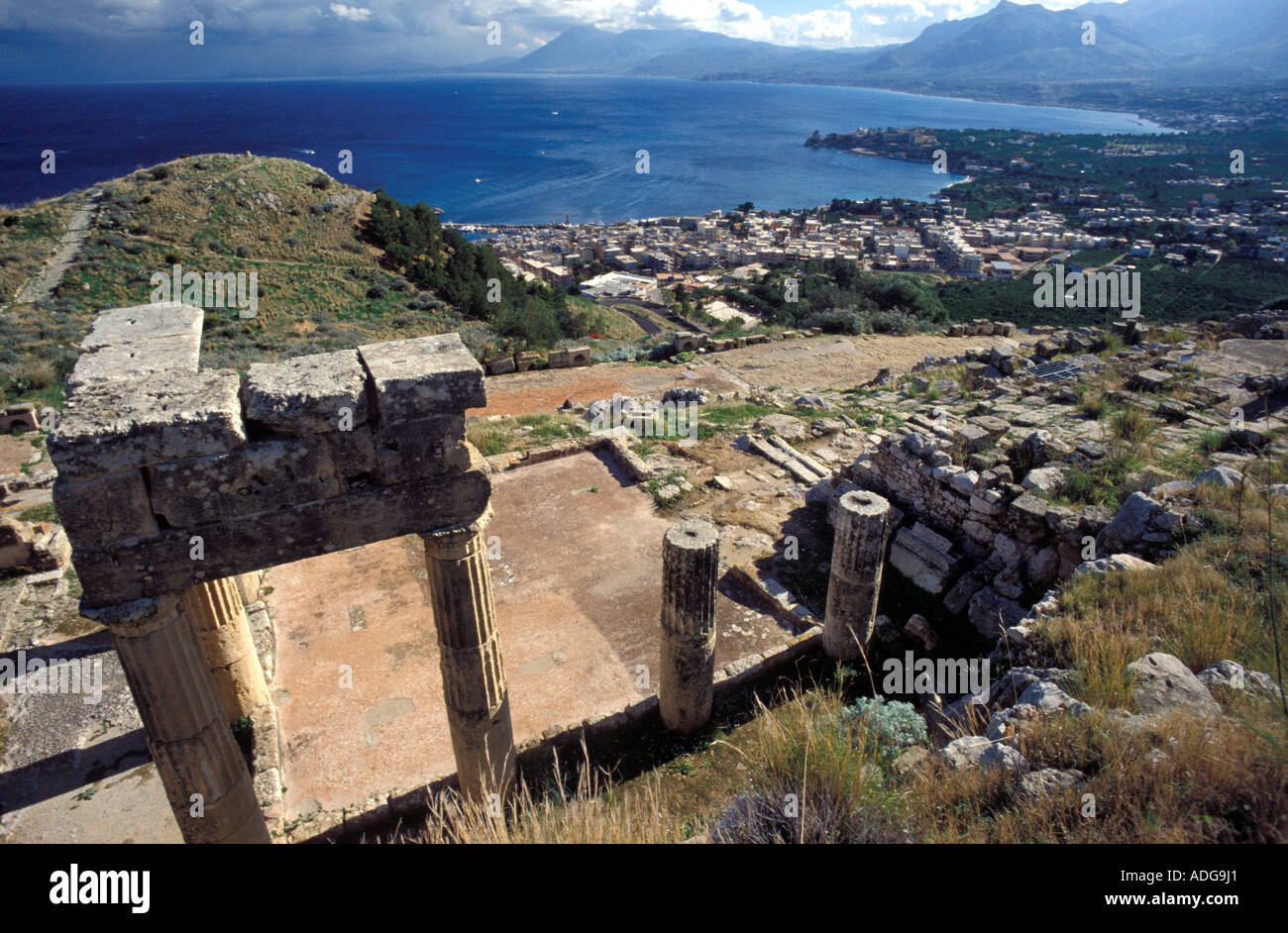 Archaeological area Solunto Sicily Italy Stock Photo - Alamy