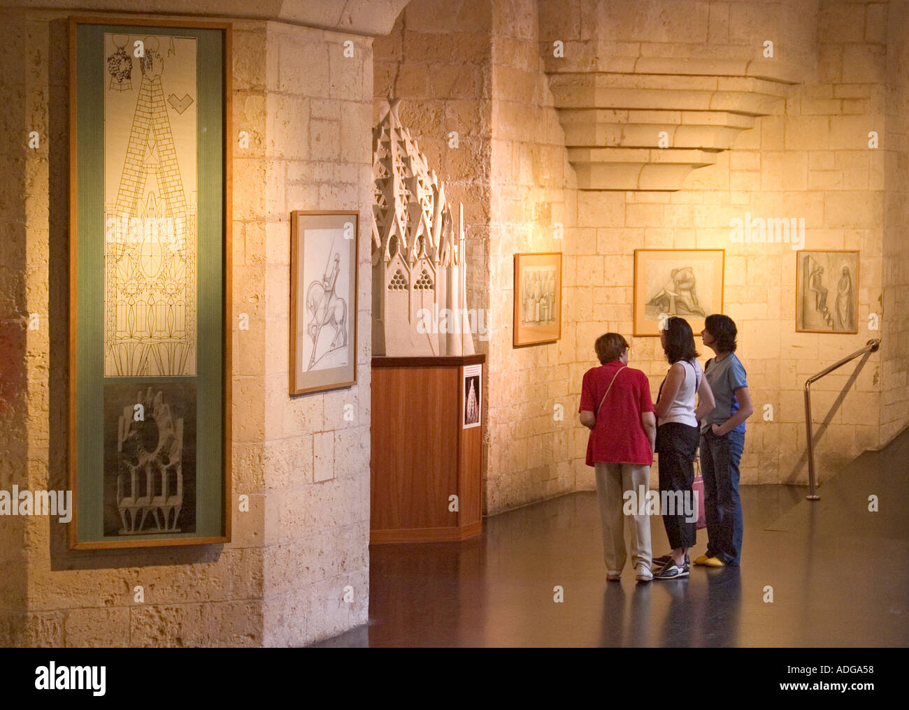Barcelona Spain Crypt museum below Sagrada Familia Stock Photo - Alamy