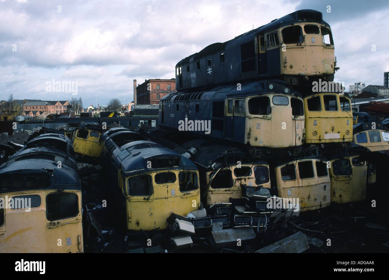 Class 26 locomotives awaiting the cutters torch in the scrapyard Stock ...