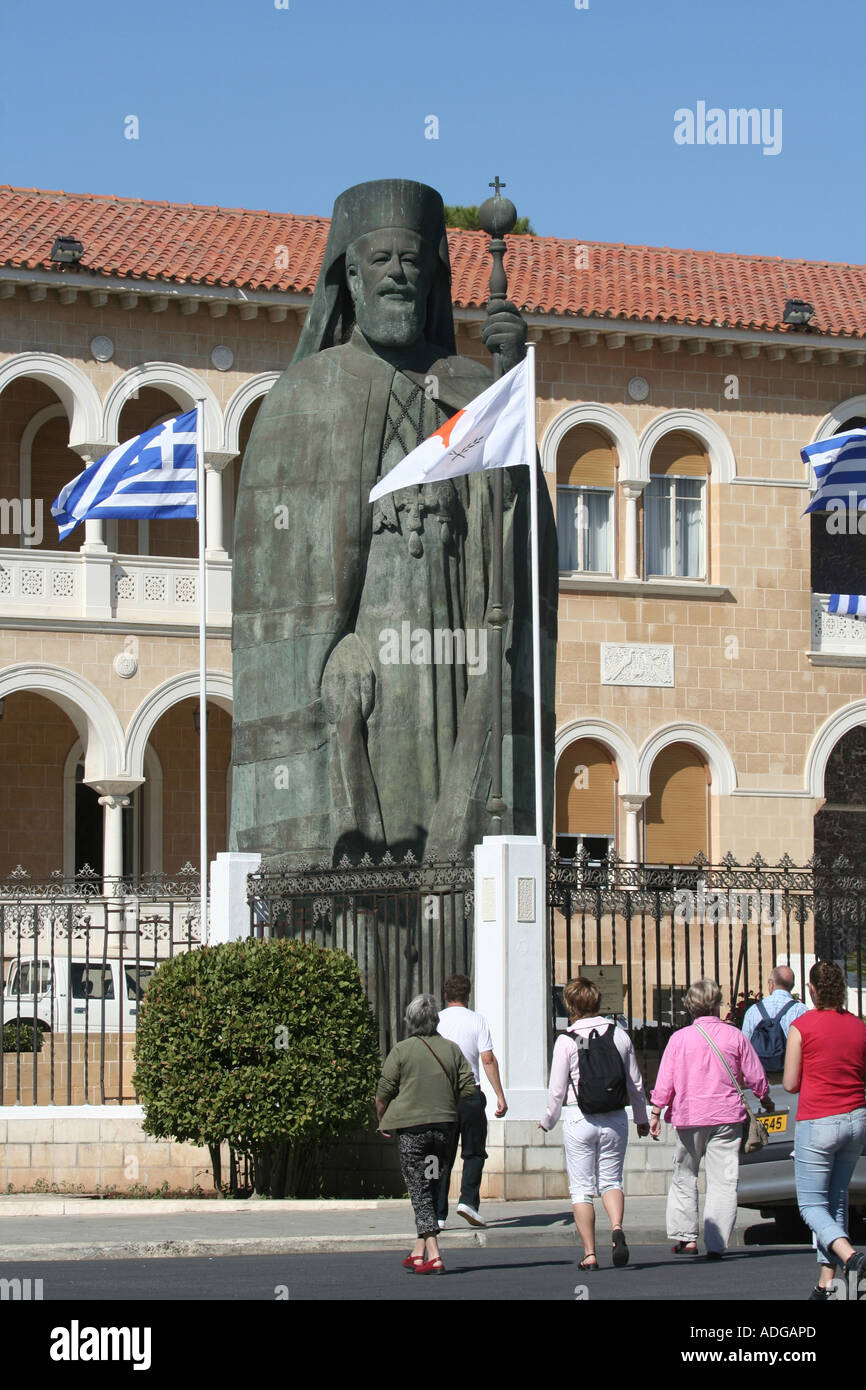 Statue of Makarios III Nicosia Cyprus Island Greece Europe Stock Photo ...