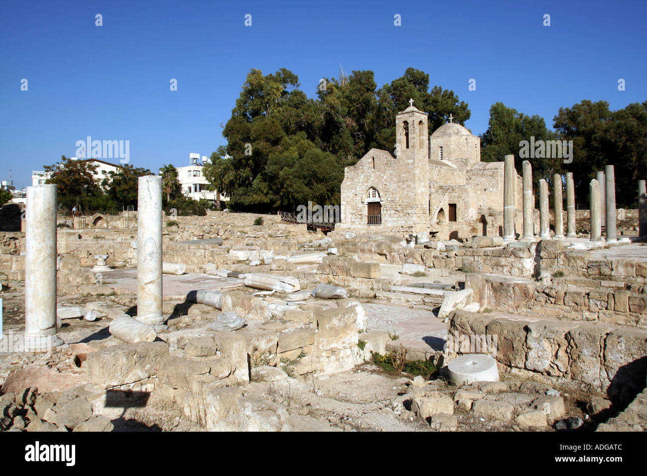 Basilica of Chrysopolitissa Paphos Cyprus Island Greece Europe Stock ...
