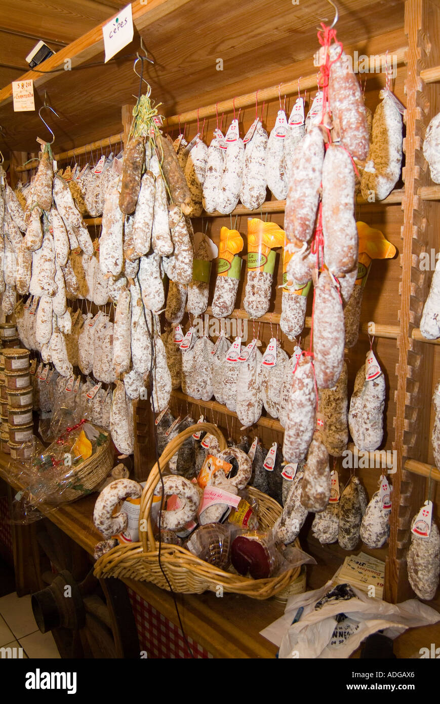 France Haute savoie Annecy sausage shop in old part of town Chez Abel ...