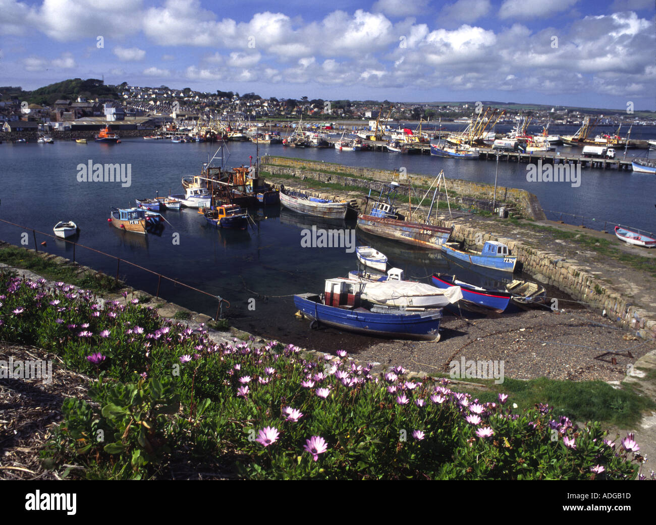Newlyn fishing village Cornwall England Stock Photo - Alamy