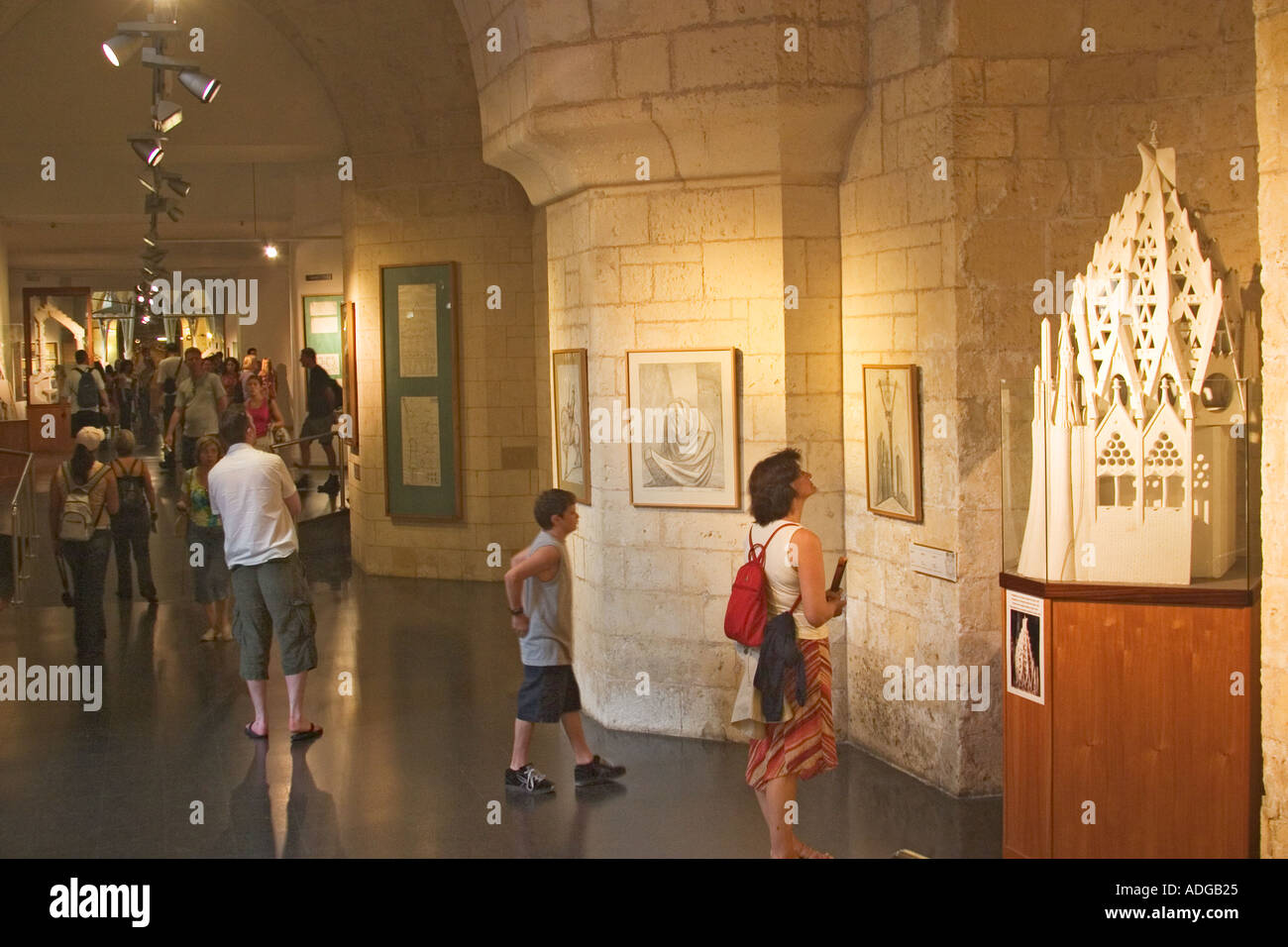 Barcelona Spain Crypt museum below Sagrada Familia Stock Photo - Alamy