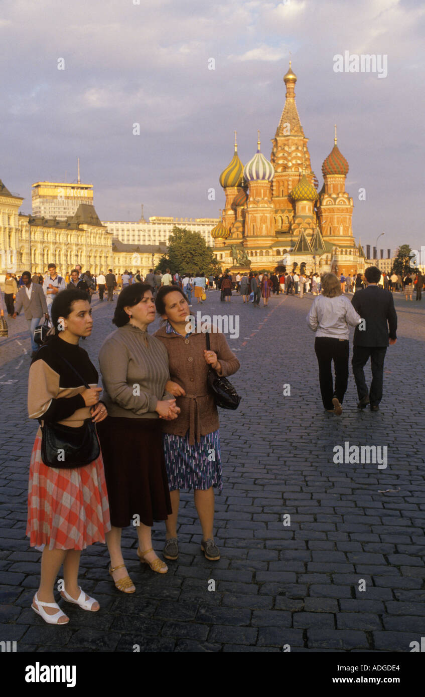 Red Square Moscow St Basils Cathedral Russia 1989 Russian tourists ...
