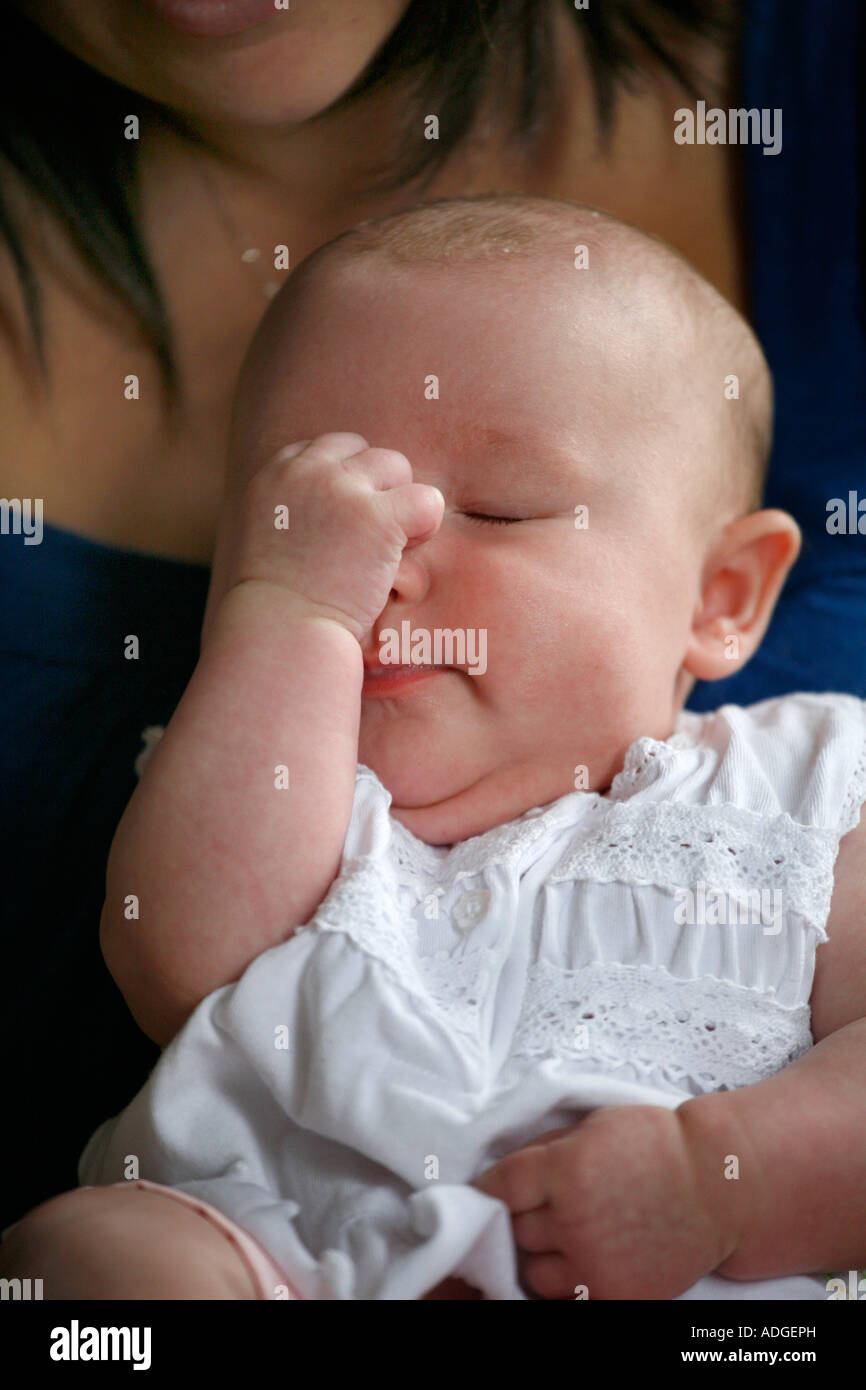 Model Released Ten week old baby girl Stock Photo - Alamy