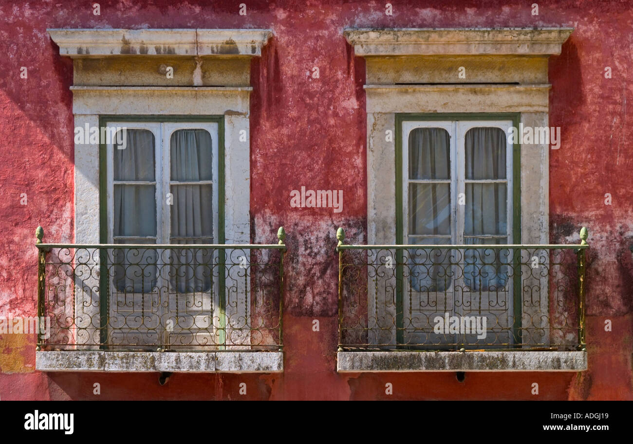 old colorful window architecture medieval Stock Photo - Alamy