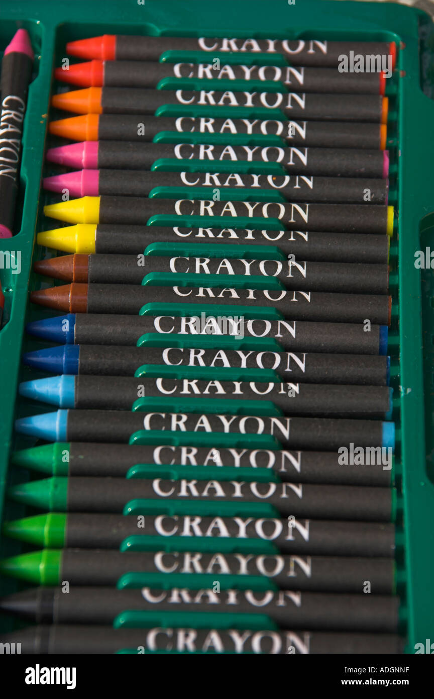 box of crayons Stock Photo - Alamy