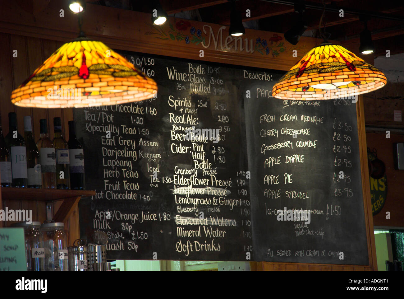 Europe UK england restaurant menu board Stock Photo - Alamy