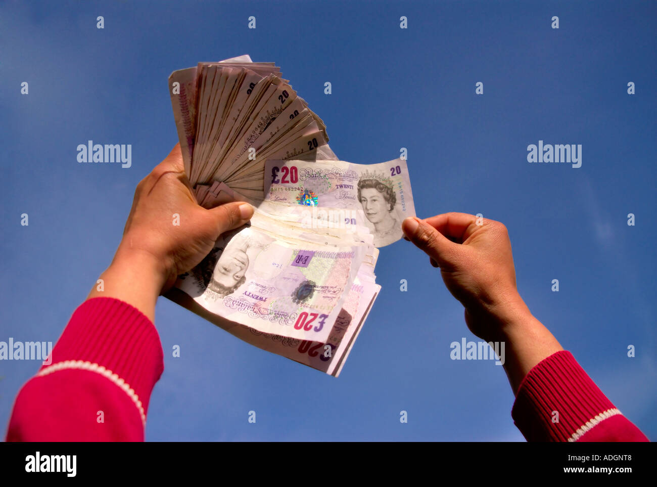 europe uk england money fan Stock Photo - Alamy