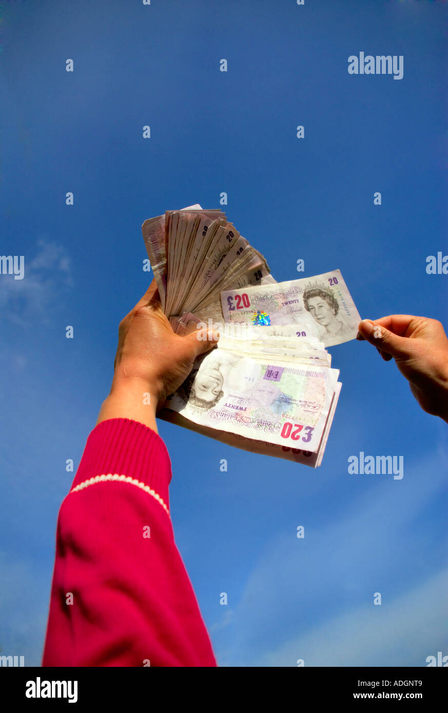 europe uk england money fan Stock Photo - Alamy