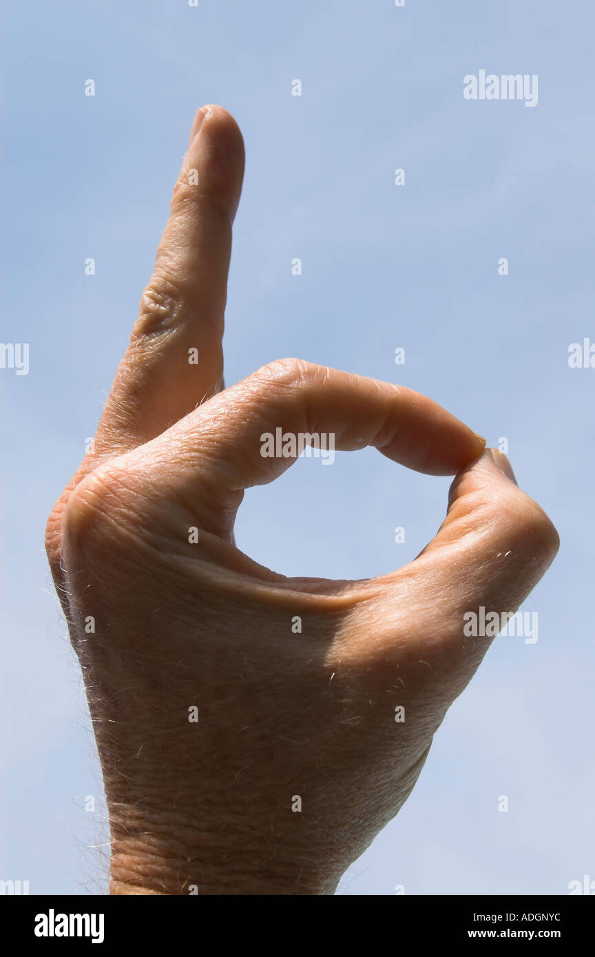 hand formed into oh zero shape with tail Stock Photo - Alamy