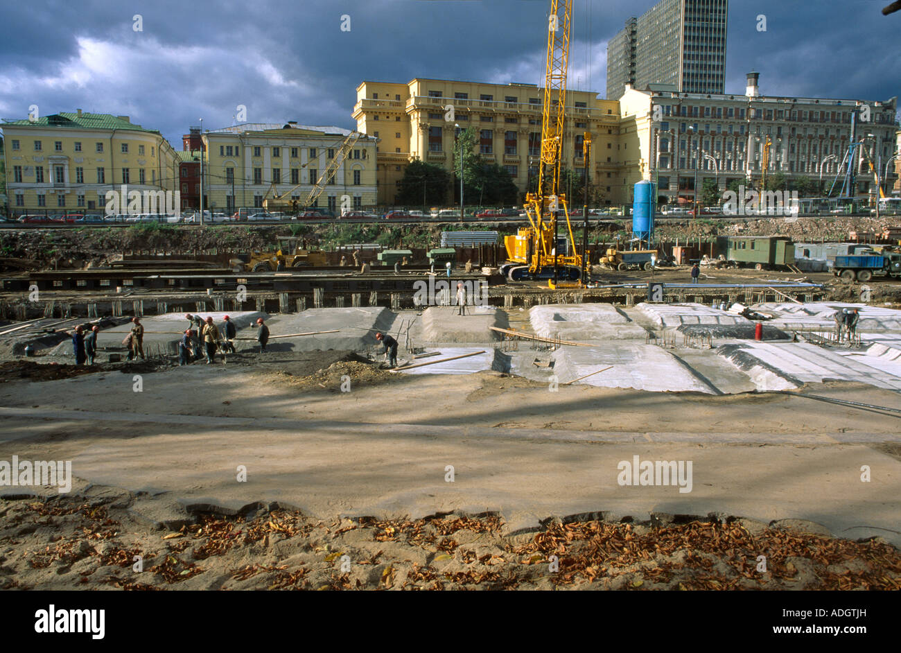Moscow Russia Manezh Square Construction Stock Photo - Alamy