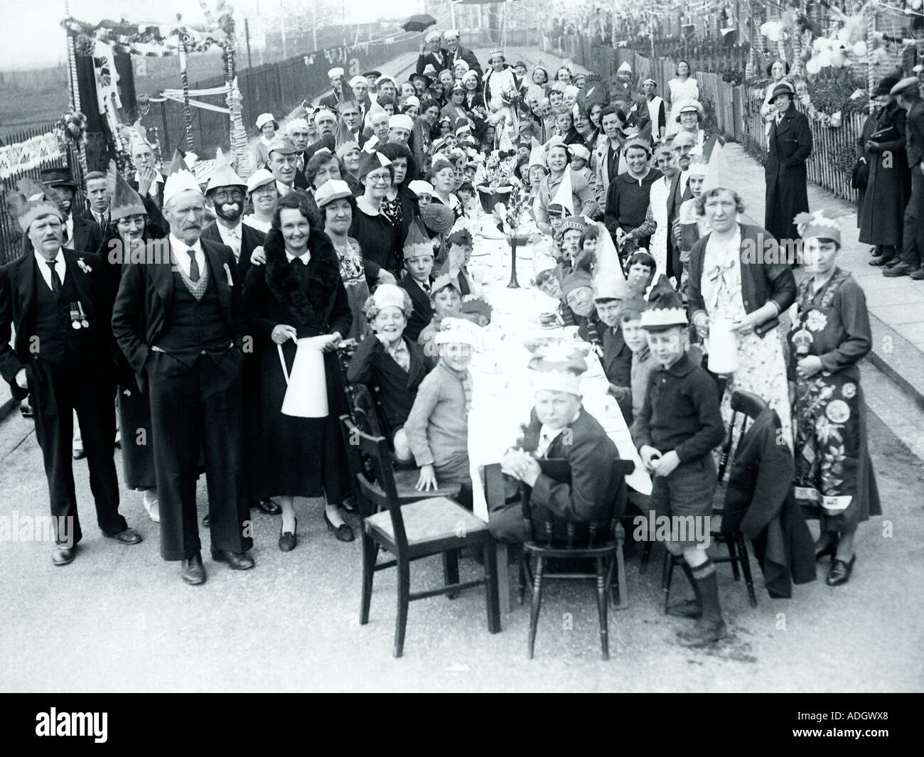 Street Party London UK 1946 Stock Photo - Alamy