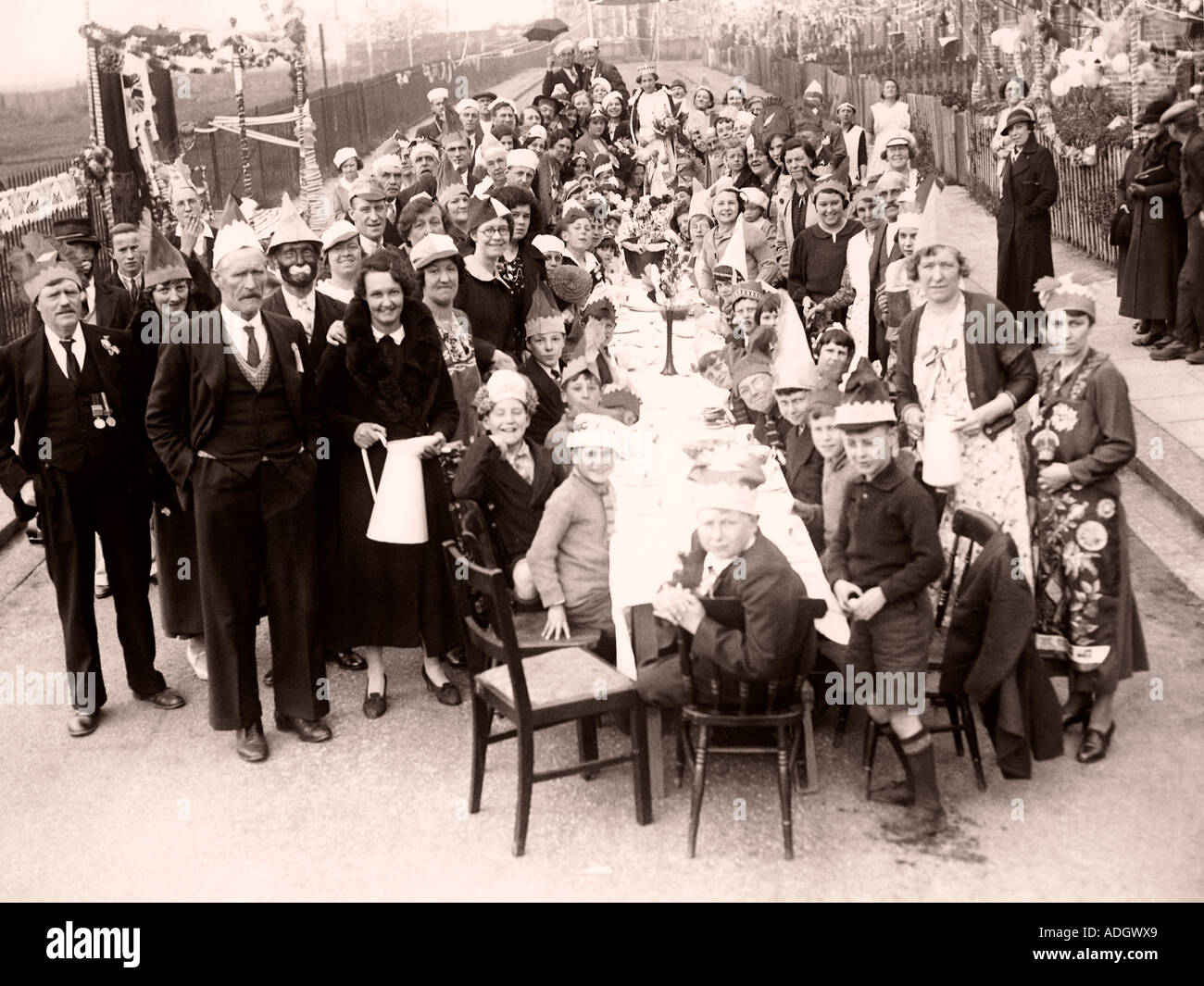 Street Party London UK 1946 Stock Photo - Alamy