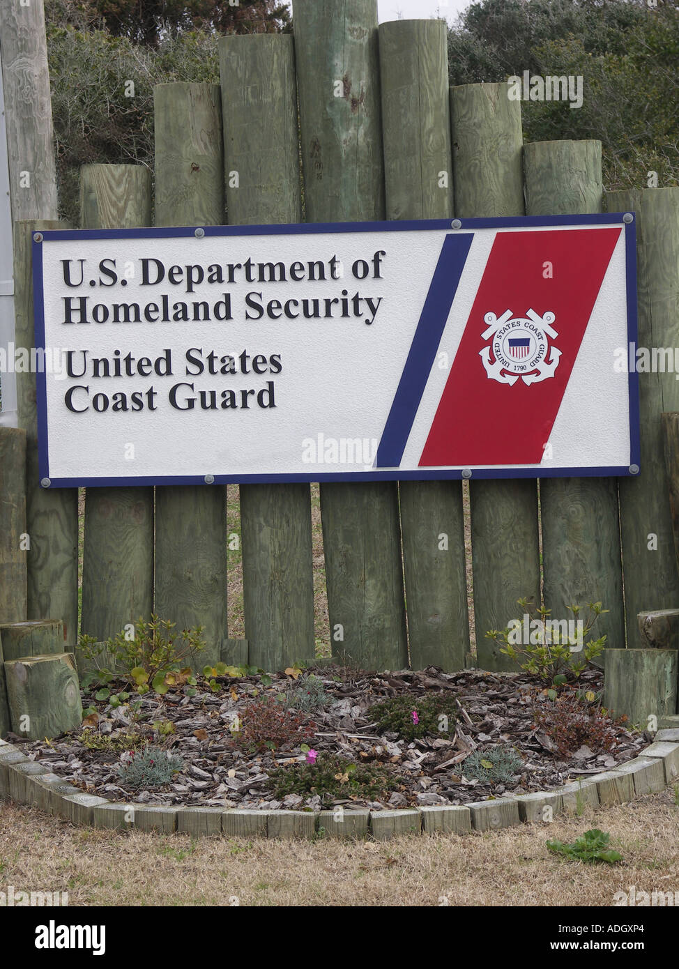 Coast Guard Station Sign Stock Photo - Alamy