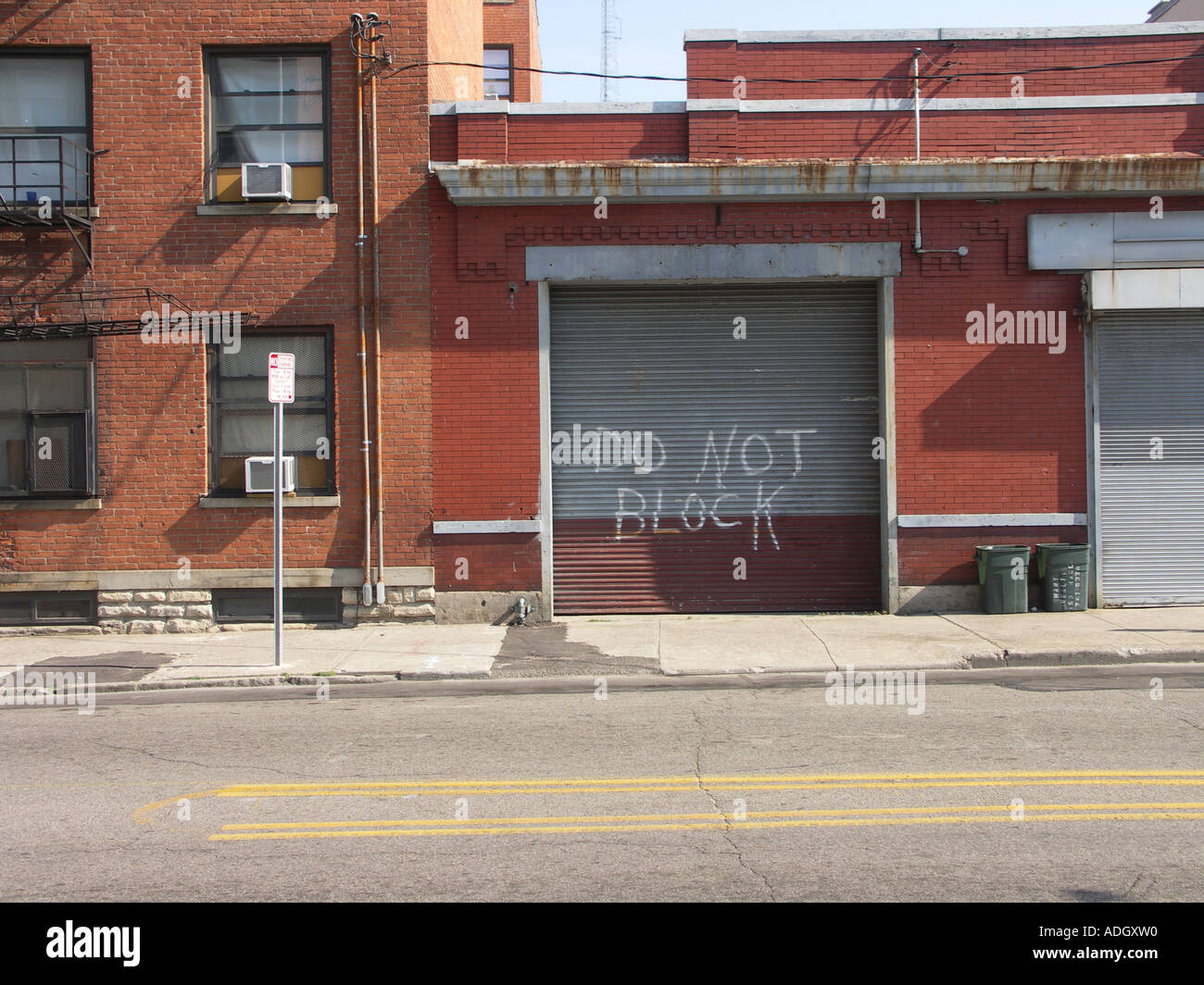Do Not Block Written On Doorway Stock Photo - Alamy