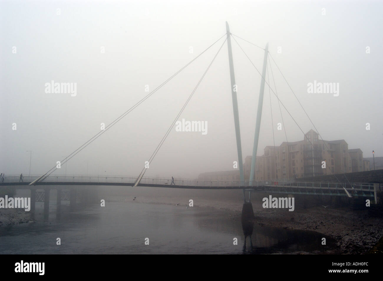St Georges Quay Lancaster lancashire England UK Millennium Bridge in ...
