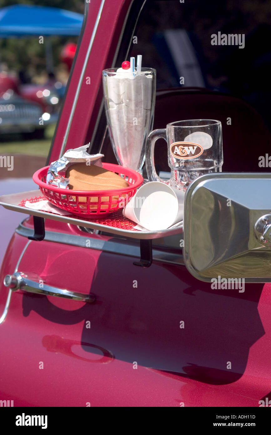 Drive in food tray in window hi-res stock photography and images - Alamy