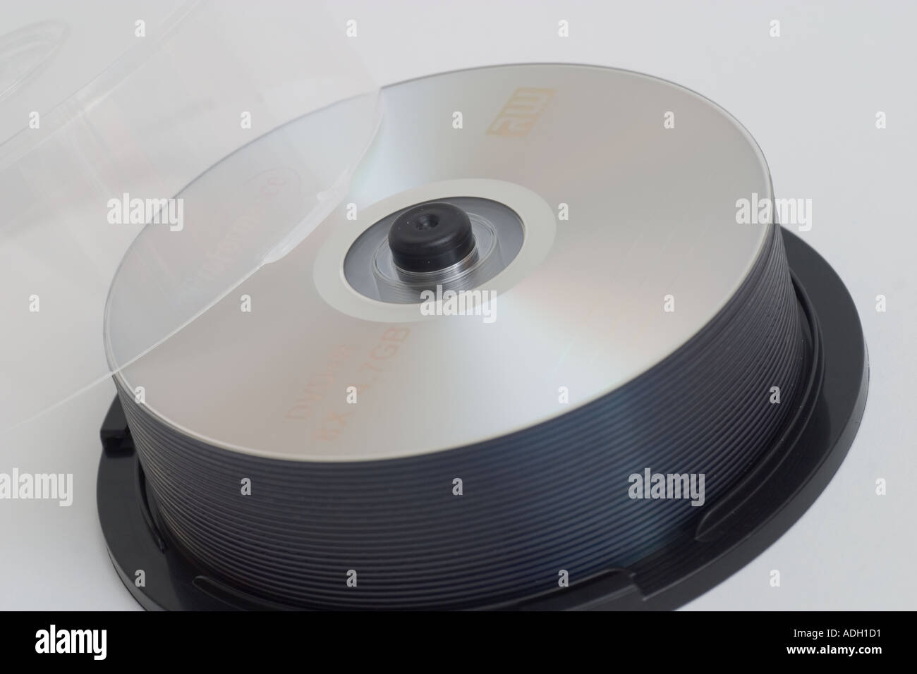 Blank DVD's on spindle Stock Photo - Alamy