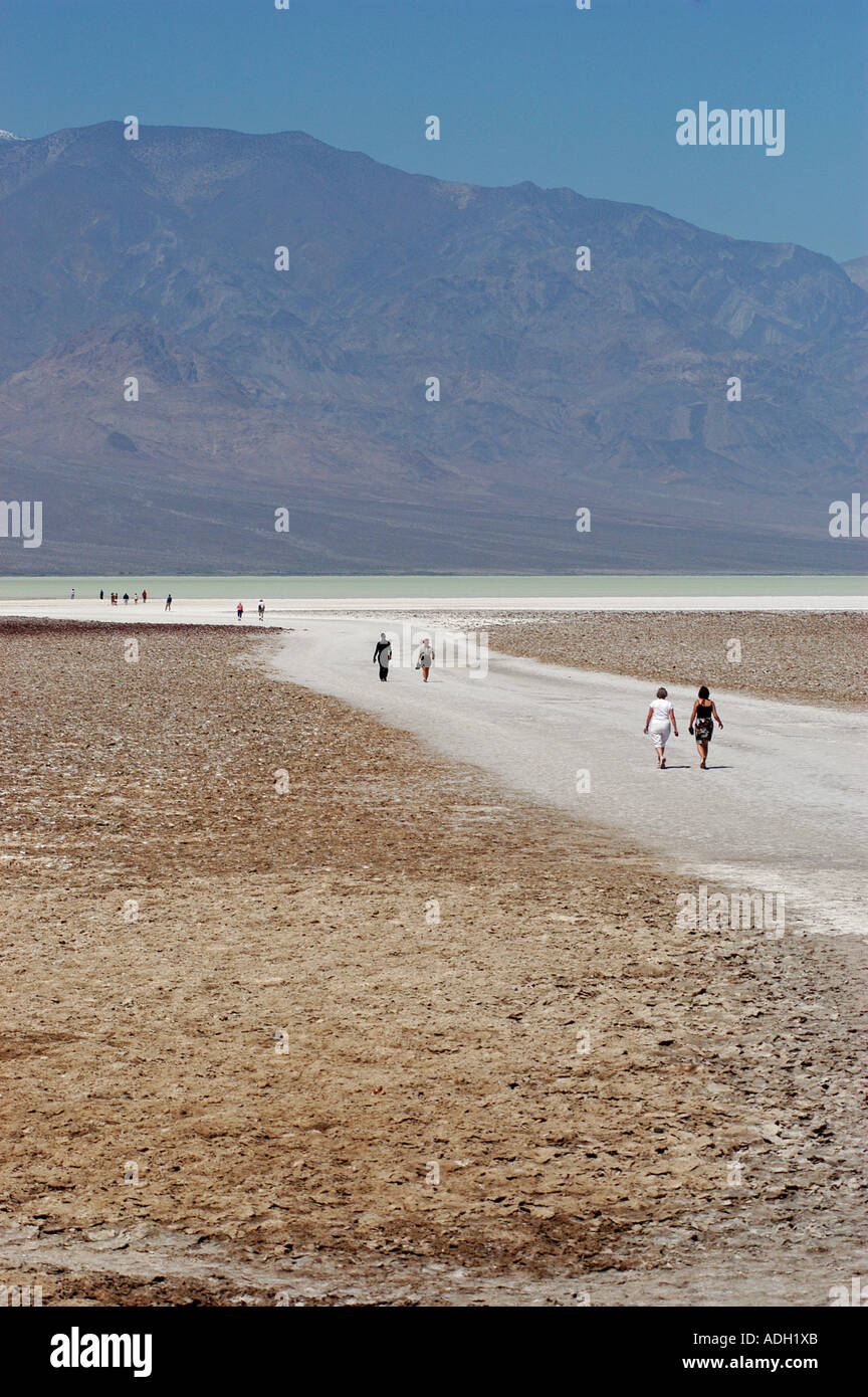Salt pans in Death Valley national park California United States Stock ...