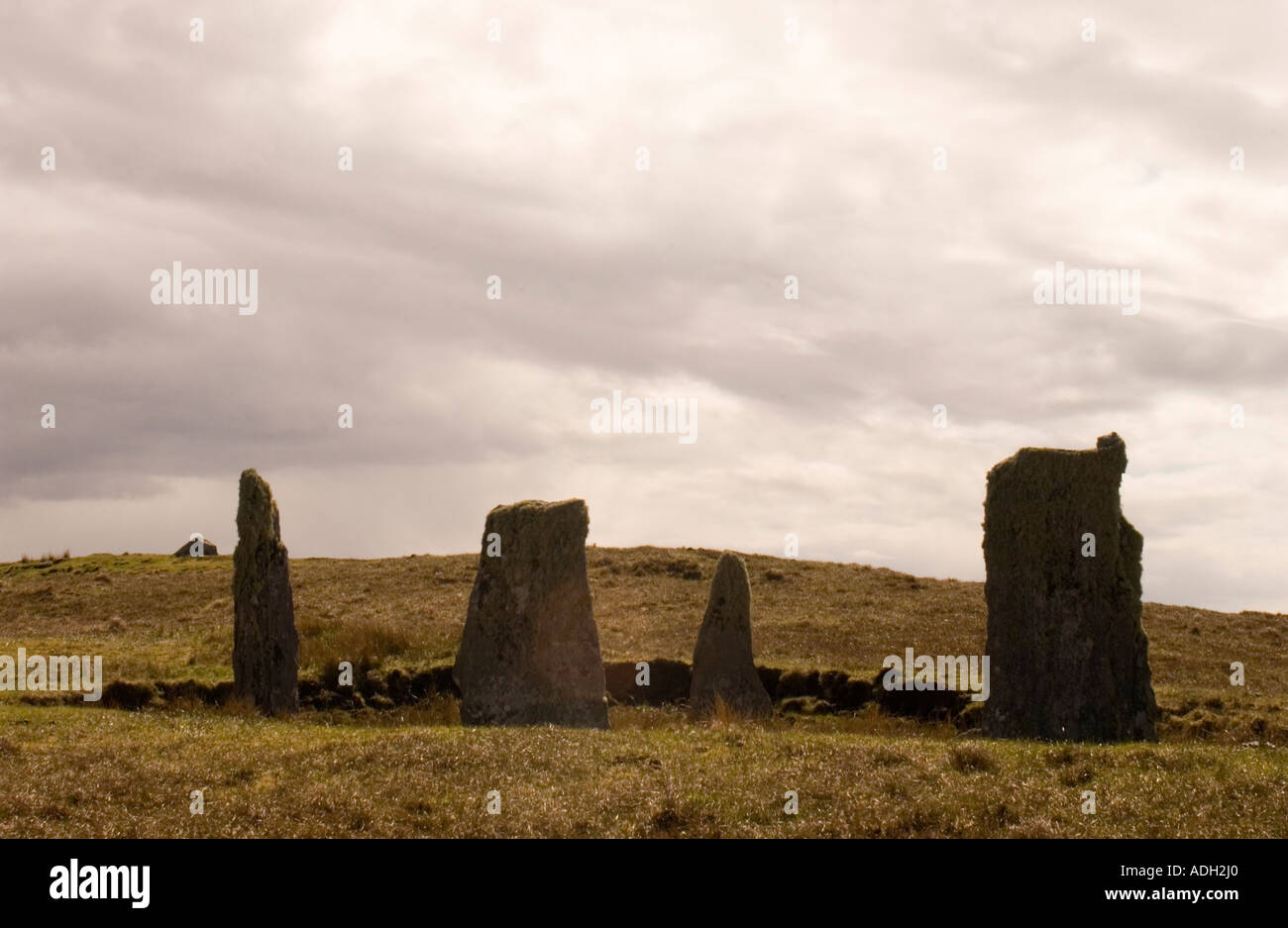 Standing stones circle, Isle of Lewis, Outer Hebrides, Scotland, UK ...