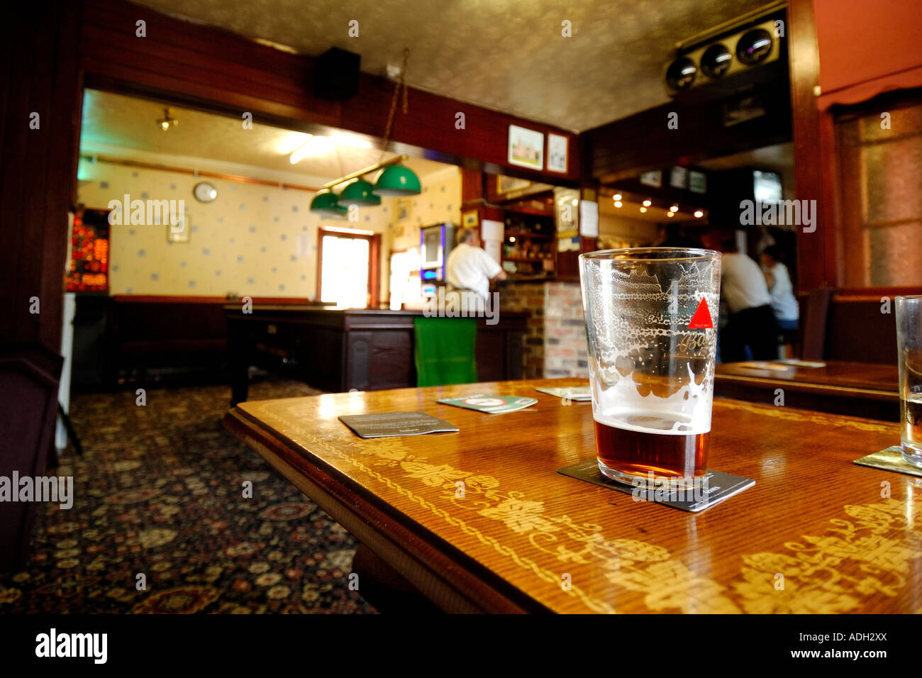 Beer nearly Finished, Drink in a Pub on a Summer Day Stock Photo - Alamy