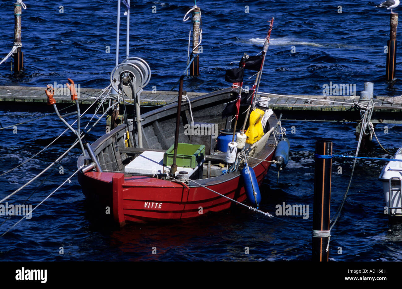 Fisherboat in Vitte Harbor Hiddensee September 2005 Stock Photo - Alamy