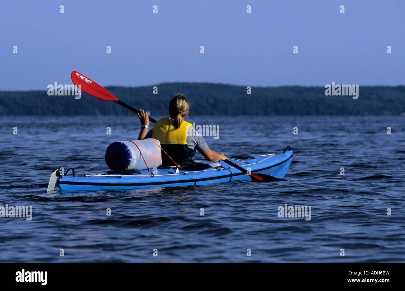 Female Kayaker Ruegen August 2005 Stock Photo - Alamy