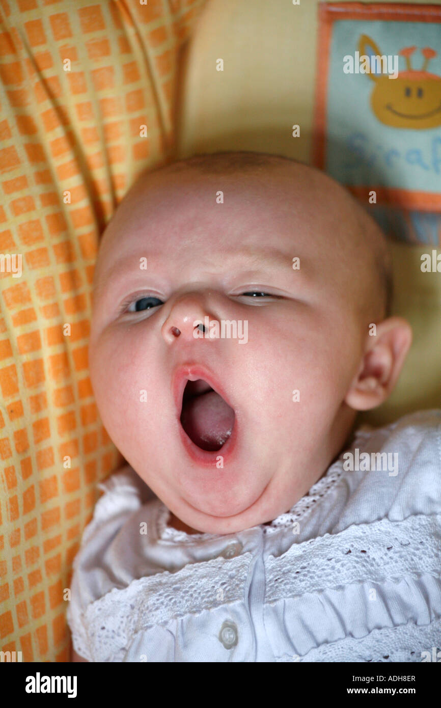 Baby girl yawn hi-res stock photography and images - Alamy