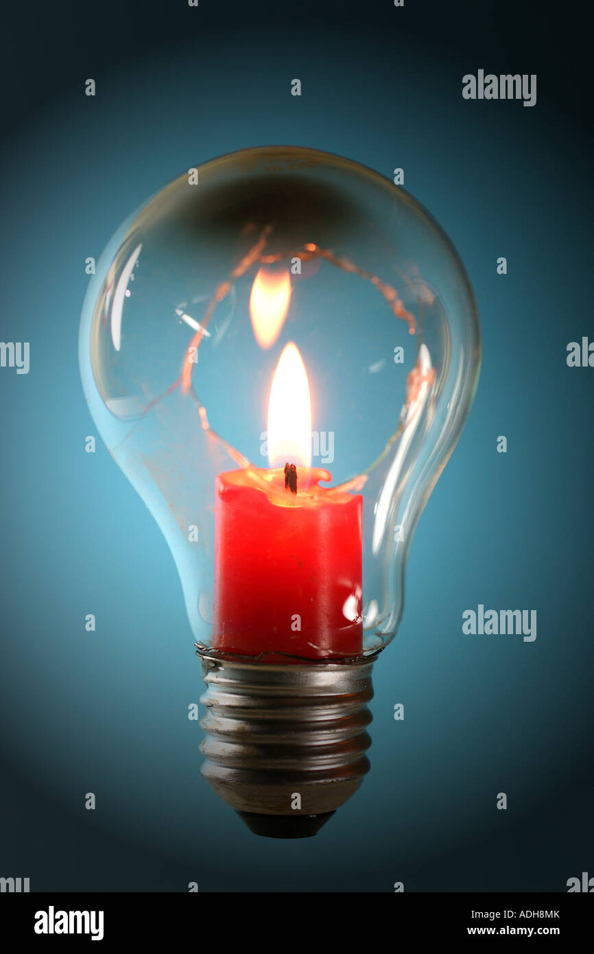 candle in a bulb Stock Photo - Alamy
