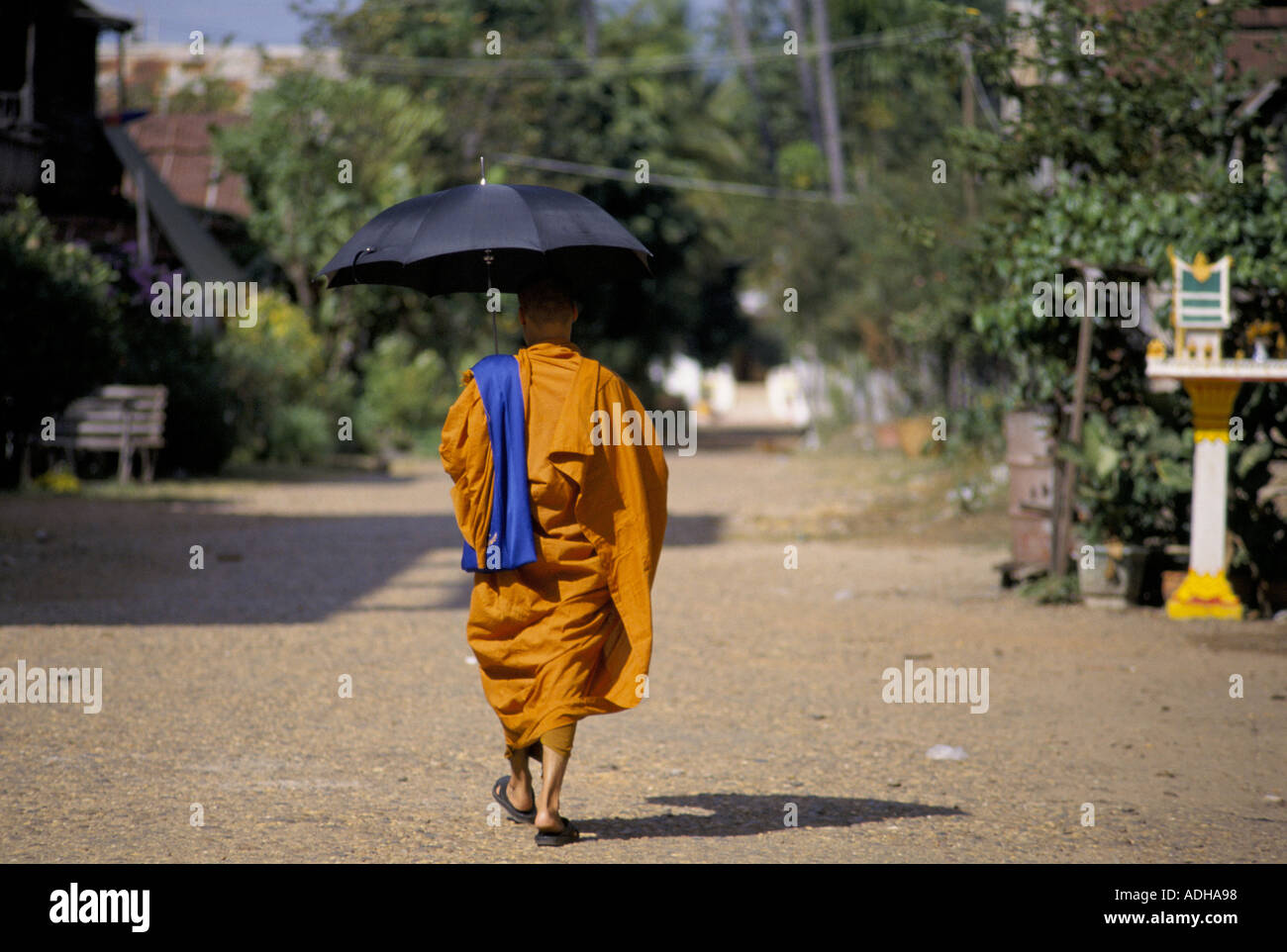Buddhist monk Laos PH Dan White Stock Photo - Alamy
