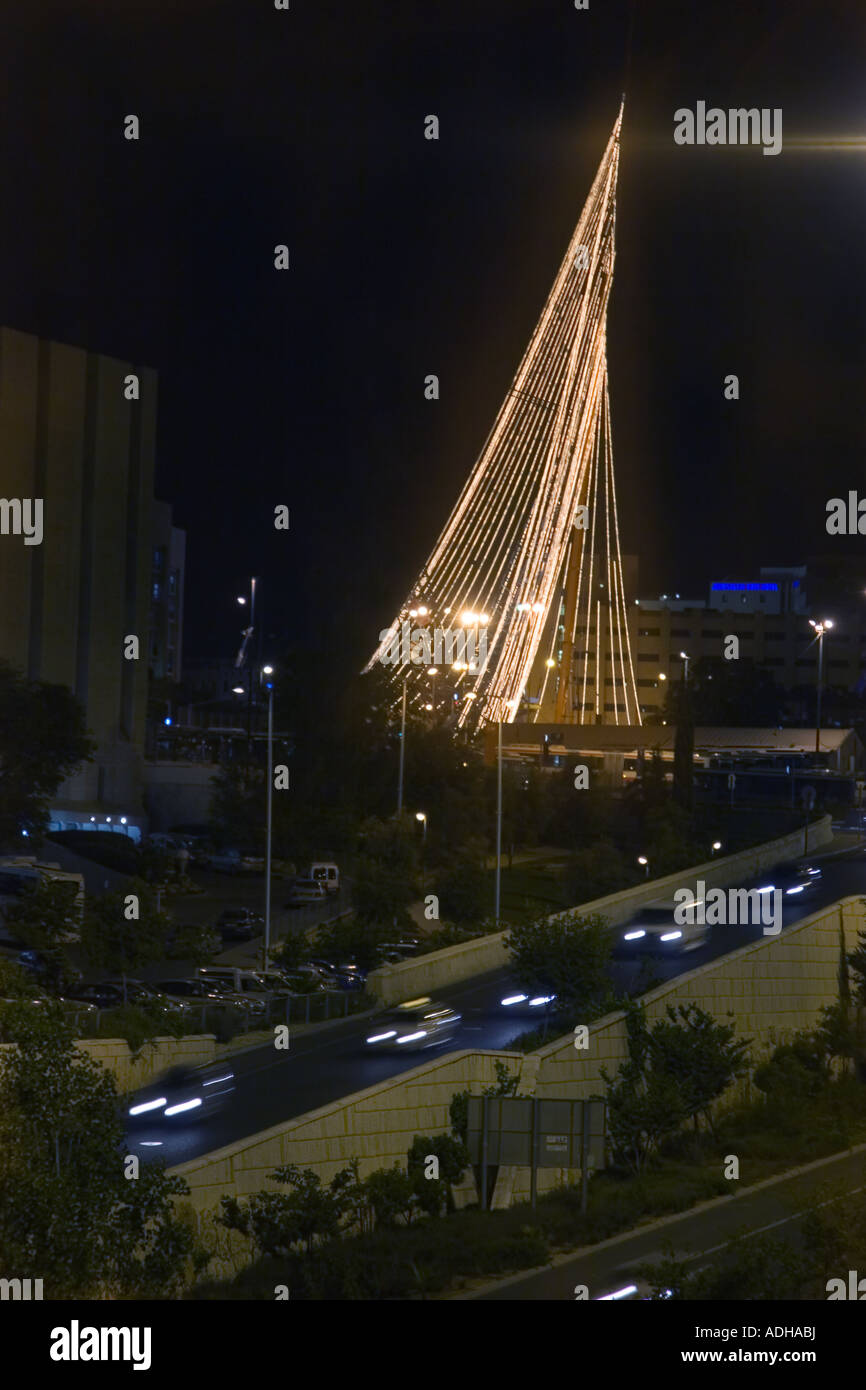 Stock Photo of Calatrava Suspension Bridge Construction in Jerusalem ...