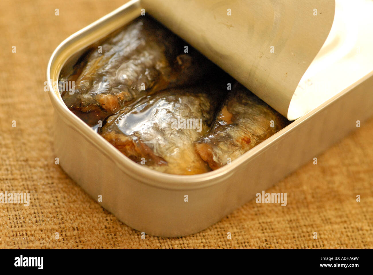 Sardines fish in a can Stock Photo - Alamy