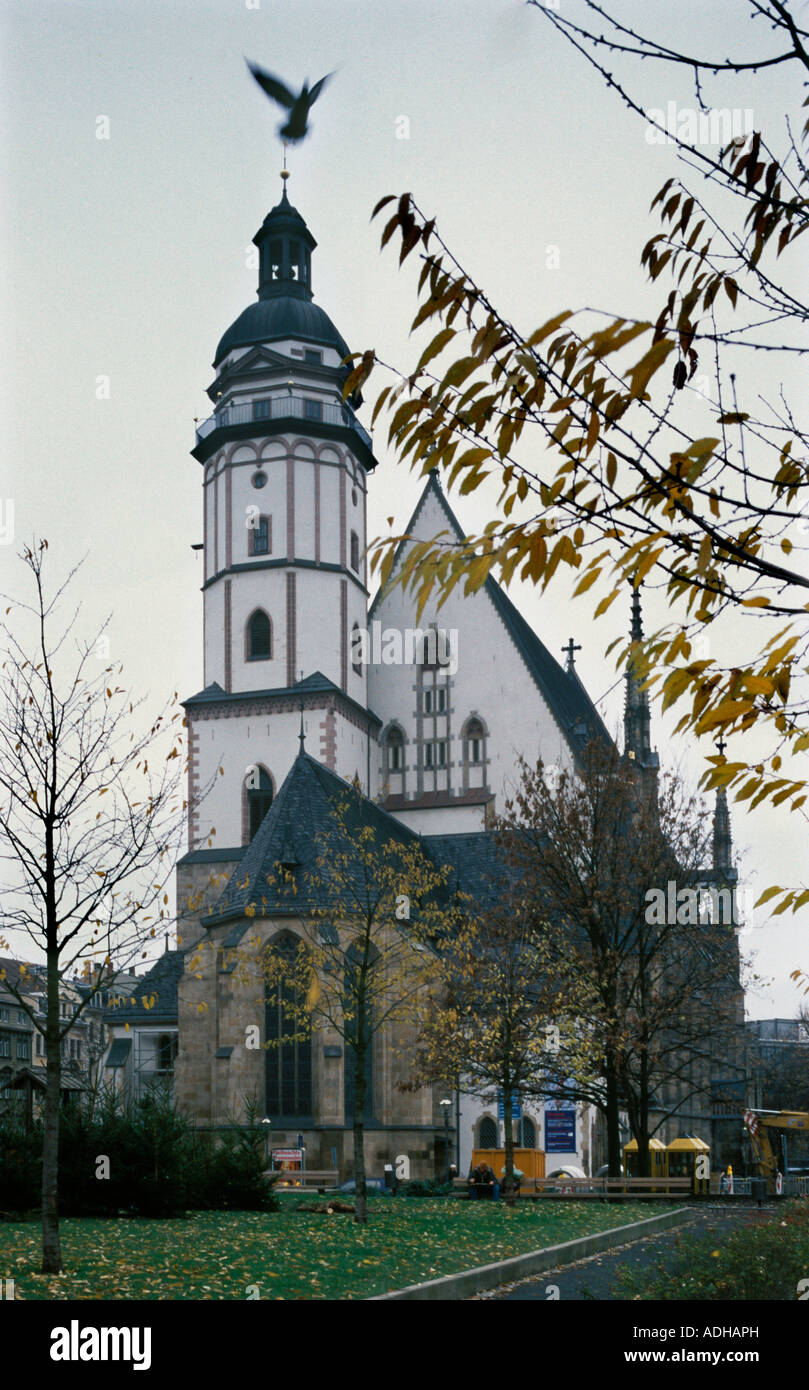 Thomaskirche Leipzig where Johann Sebastian Bach was Kantor Stock Photo ...