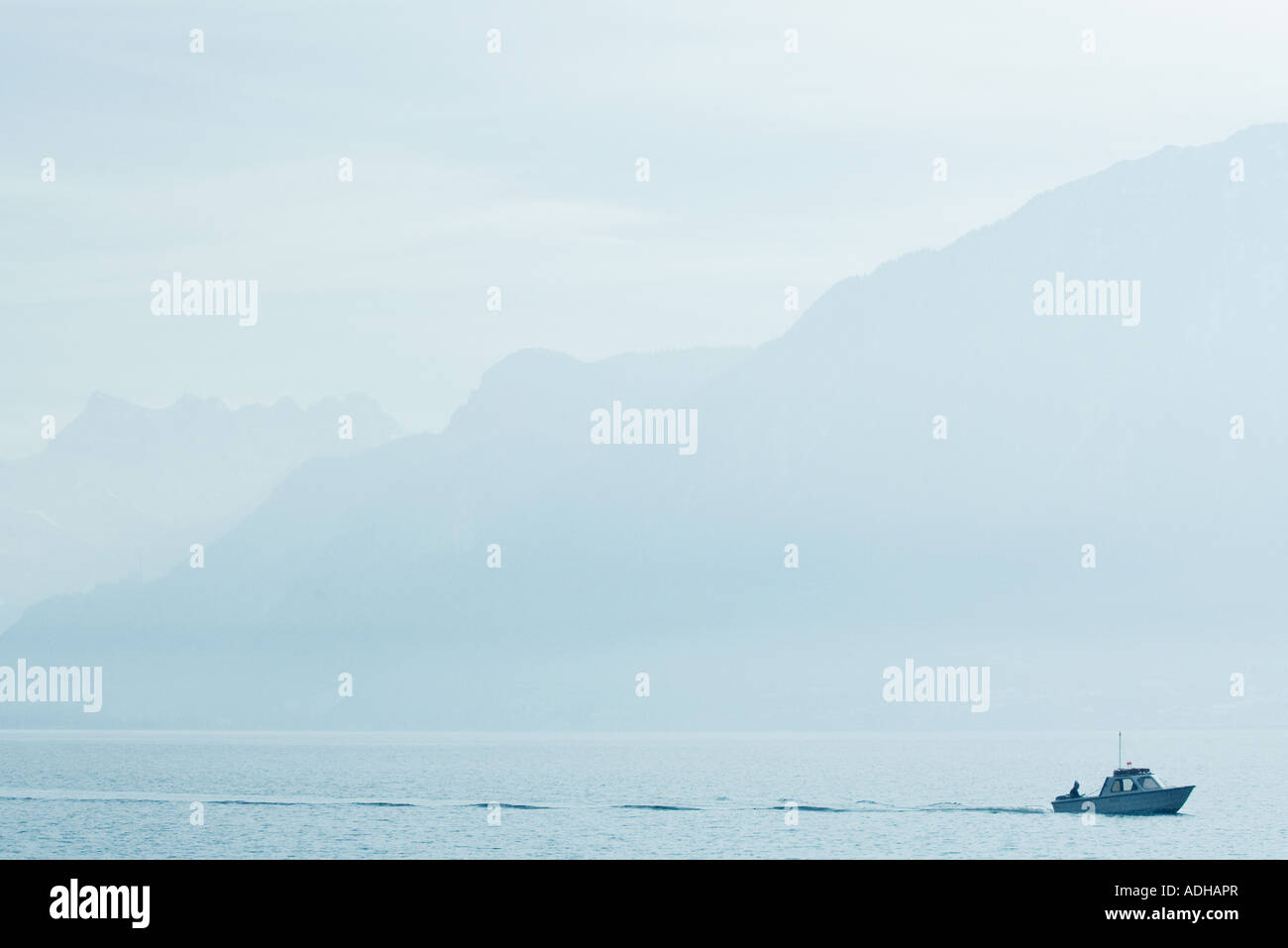 Switzerland, boat on Lake Geneva Stock Photo - Alamy